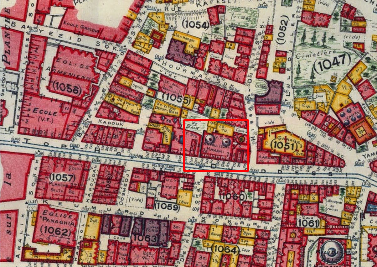 İstanbul Beyoğlu Hacımimi Kapı İçi Hamamı -02 Haritası • Kültür Envanteri